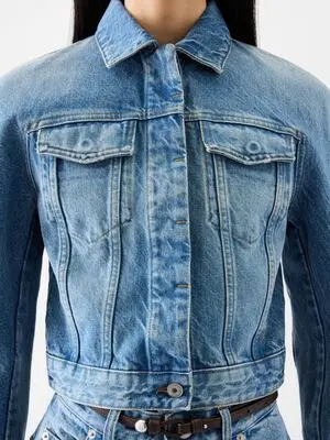 Jacquemus The Ovalo De-nîmes Denim Jacket - Blue