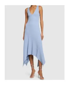 Simkhai Kiara Sleeveless V-neck Dress With Asymmetrical Hem