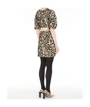 Sportmax Animal Print Jacquard Knit Dress