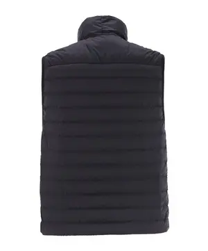Stone Island Logo Patch High Neck Padded Gilet - Blue