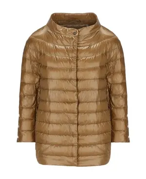 Herno Mock Neck Puffer Jacket - Brown
