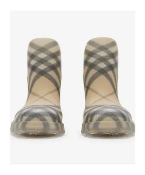 Burberry Checked Pull On Boots - Granule