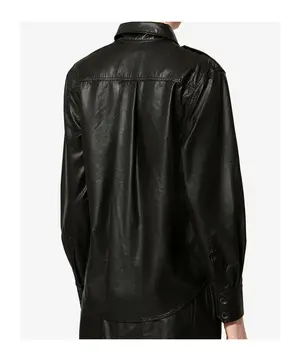 Isabel Marant Étoile Noee Faux Leather Shirt - Black