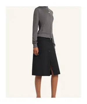 COURREGES Midi Skirt With Buttoned Slit