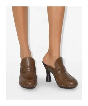 Burberry Potter Stud Embellished Slip-on Mules - Splinter