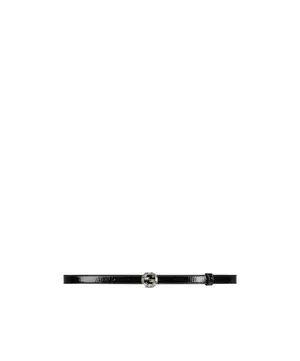 Gucci Thin Belt With Interlocking G Buckle - Black