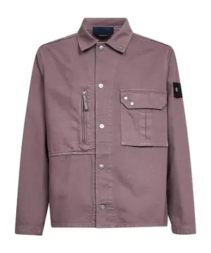 Stone Island Compass Patch Denim Overshirt