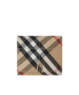 Burberry Vintage Check-printed Snip Folded Wallet - Sand