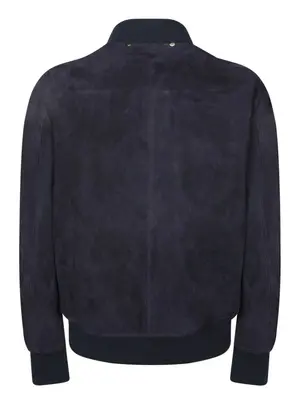 Paul Smith Zip-up Suede Bomber Jacket - Black