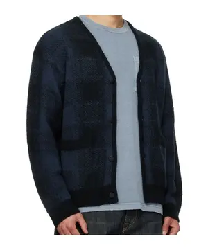 Carhartt Work In Progress Jacquard Check Long-sleeved Cardigan