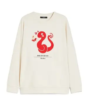 Max Mara Organic Cotton Sweatshirt - Ivory