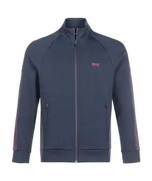 Hugo Boss Zip-up Casual Jacket With Logo Detail