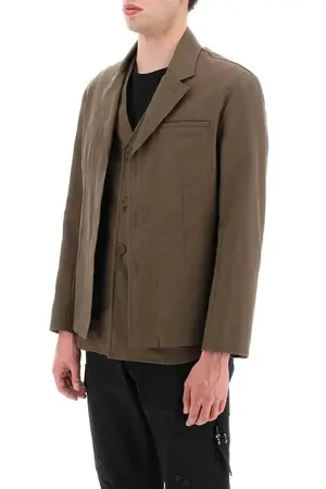 Dior Christian Single-breasted Blazer With Removable Vest