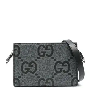 Gucci Jumbo Gg Mini Clutch Bag - Black
