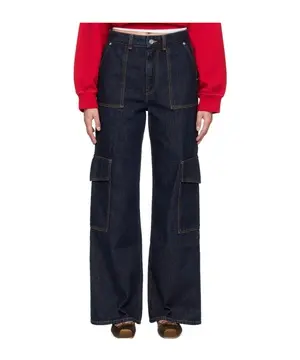 GANNI Straight Leg Cargo Jeans