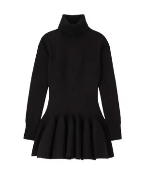 Valentino Garavani Pleated High-neck Mini Dress