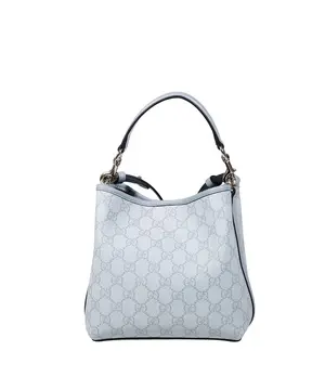 Gucci Gg Emblem Small Bucket Bag - Gray