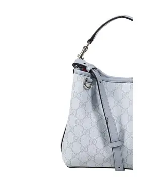 Gucci Gg Emblem Small Bucket Bag - Gray