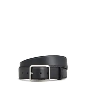 TOD'S Classic Logo Engraved Buckle Belt - Black