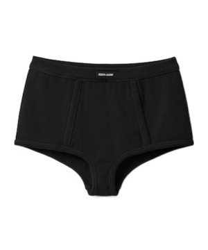 Miu Miu Ribbed Knit Boxer Shorts - Black