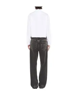 Miu Miu Cropped Logo Shirt