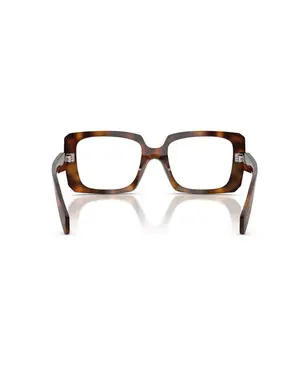 Prada Rectangular Full Rim Eyeglasses - Brown
