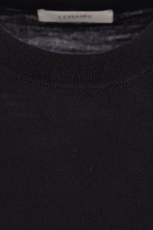 LEMAIRE Sleeveless Buttoned Knitted Top - Black