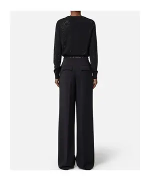 Elisabetta Franchi Embellished V-neck Wool Cardigan - Black/black