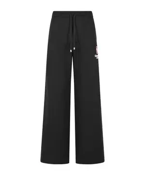 Amiri Logo Wide-leg Trousers - Black