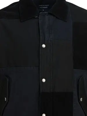 Comme Des Garçons Homme Tone-on-tone Patchwork Cotton Jacket - Black