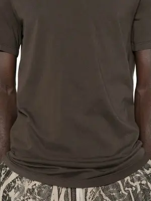 Rick Owens Short Sleeved Draped Hem T-shirt - Black