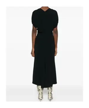 Victoria Beckham Edith V-neck Midi Dress
