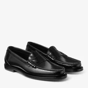 JIMMY CHOO Ethan Jc Emblem Loafers - Black