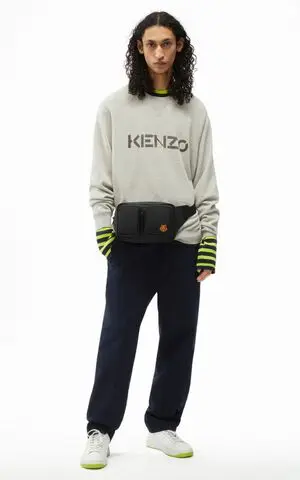 Kenzo Logo Crew Neck Jumper - Gray