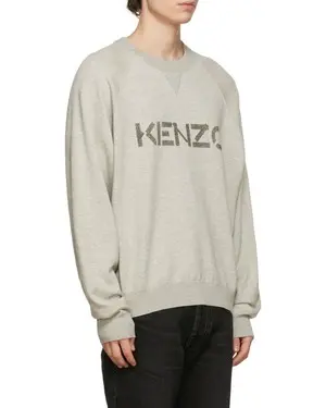 Kenzo Logo Crew Neck Jumper - Gray