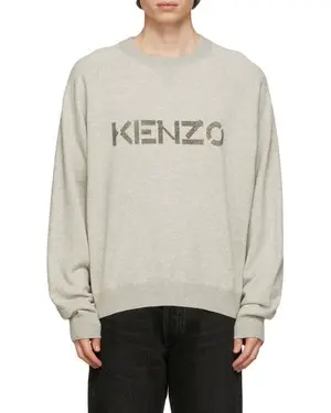 Kenzo Logo Crew Neck Jumper - Gray