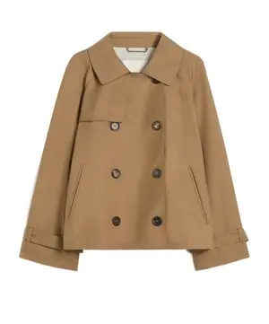 Max Mara Tesoro Double-breasted Short Jacket - Brown