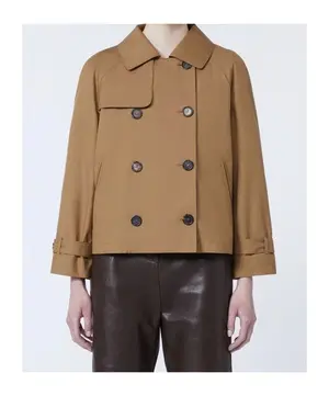 Max Mara Tesoro Double-breasted Short Jacket - Brown