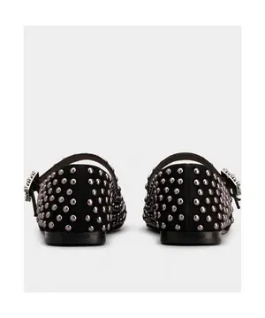 ROGER VIVIER Studded Embellished Buckle Strap Flats