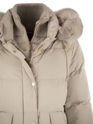 MOORER Attica-stp Short Down Jacket With Hood And Fur