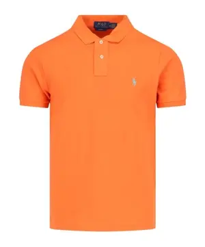 Polo Ralph Lauren Logo Embroidered Short-sleeved Polo Shirt - Orange