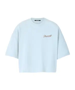 Jacquemus Short Sleeve Cropped Crewneck T-shirt