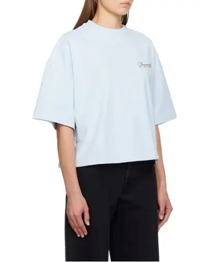 Jacquemus Short Sleeve Cropped Crewneck T-shirt