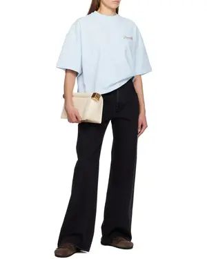 Jacquemus Short Sleeve Cropped Crewneck T-shirt