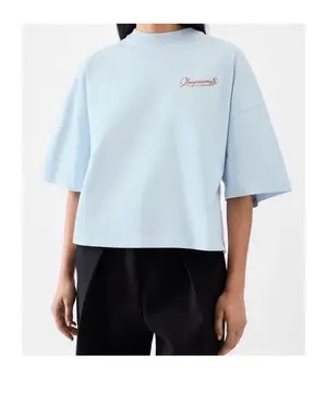 Jacquemus Short Sleeve Cropped Crewneck T-shirt