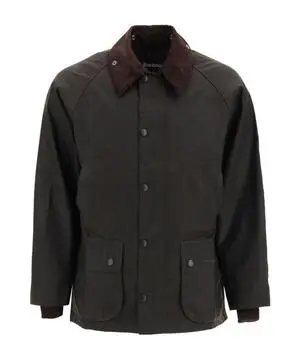 Barbour Bedale Wax Jacket With Corduroy Details - Black
