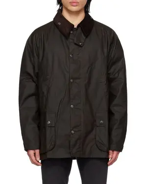 Barbour Bedale Wax Jacket With Corduroy Details - Black