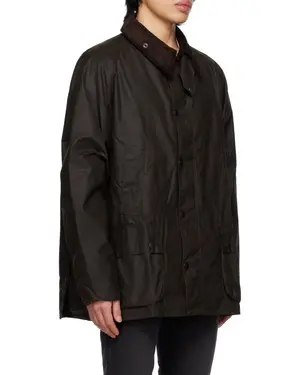 Barbour Bedale Wax Jacket With Corduroy Details - Black