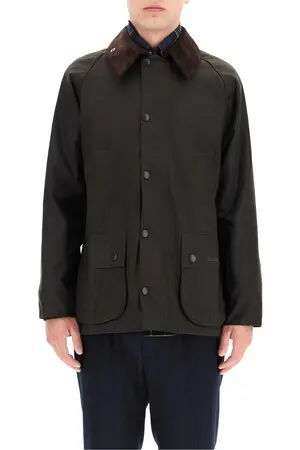 Barbour Bedale Wax Jacket With Corduroy Details - Black