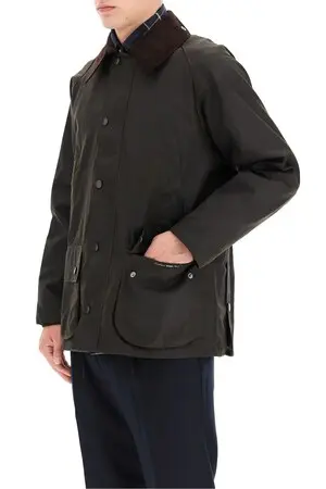 Barbour Bedale Wax Jacket With Corduroy Details - Black